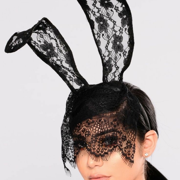 Accessories | Sexy Bunny Rabbit Ears Lace Mask | Poshmark
